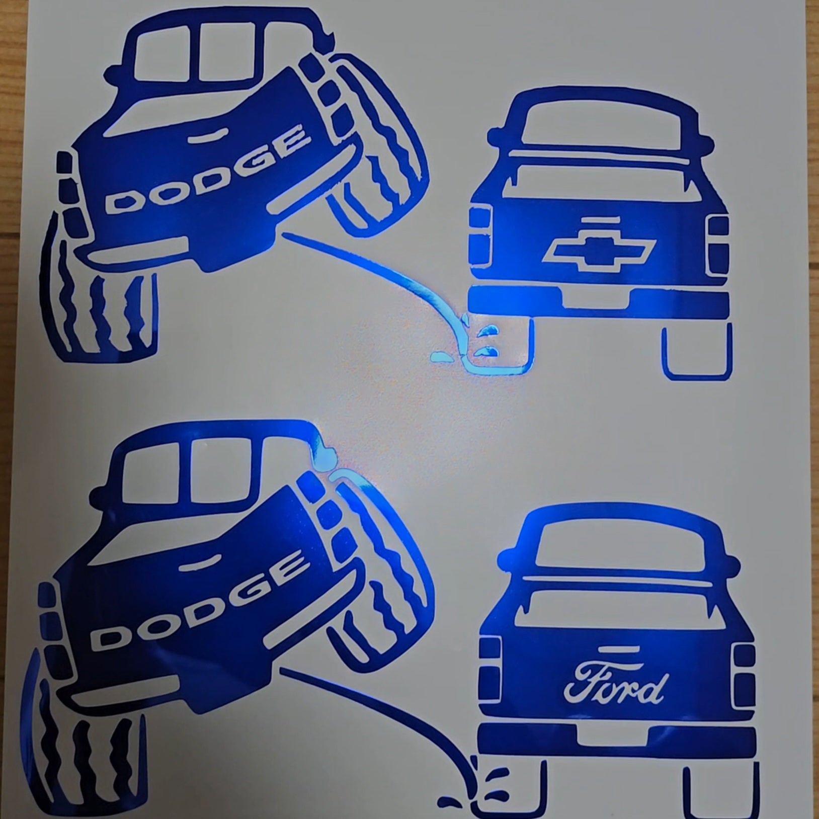Dodge ram pee on Ford truck decal Window sticker bumper sticker ...