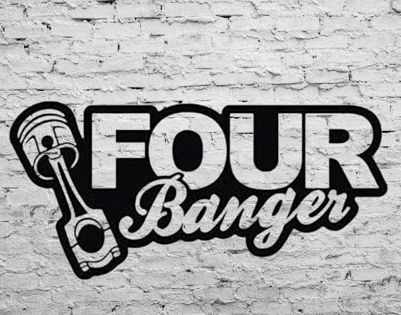 Four banger car decal, jdm, bumper sticker, window decal, 4 cylinder ...